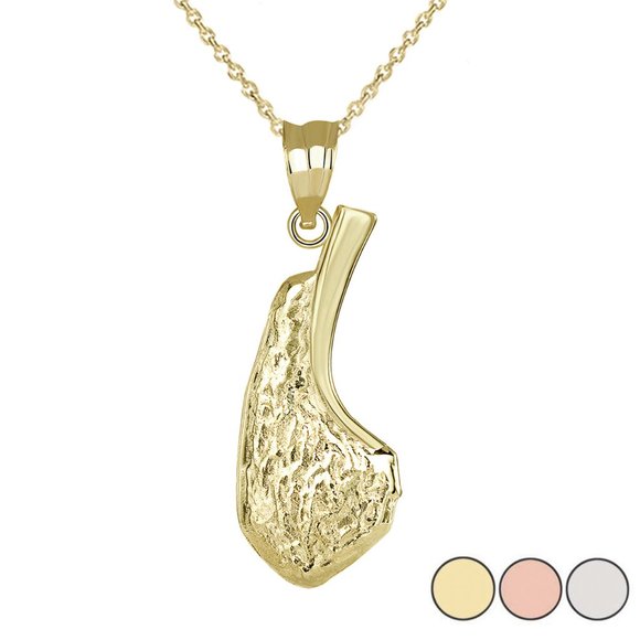 Element Shine | Jewelry | Solid 4k Yellow Gold Pork Lamb Chop Grill ...